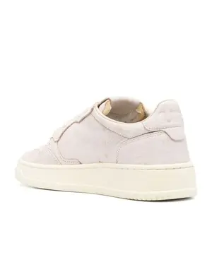 AUTRY Medalist Distressed Lace-up Sneakers - White