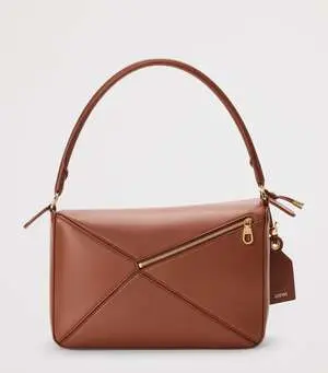 Loewe Medium Leather Featherlight Puzzle Top-handle Bag