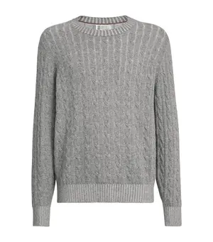 Brunello Cucinelli Cashmere Vanisé Cable-knit Sweater