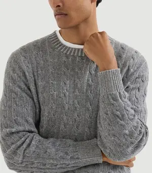 Brunello Cucinelli Cashmere Vanisé Cable-knit Sweater
