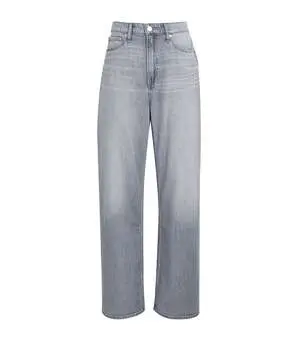 Rag & Bone Featherweight Logan Mid-rise Wide-leg Jeans - Blue
