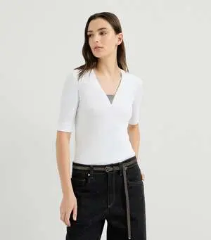 Brunello Cucinelli Monili V-neck T-shirt