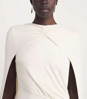Simkhai Cape Gathered Gown