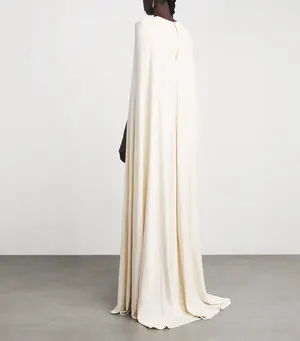 Simkhai Cape Gathered Gown