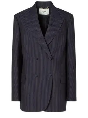 Fendi Wool Blazer - Blue