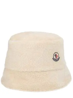 Moncler Teddy Effect Bucket Hat - Cream