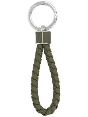 Bottega Veneta Woven Leather Keychain - Green