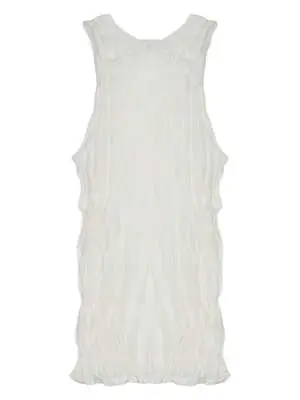 TOTEME Crinkled Knit Tank Top - White