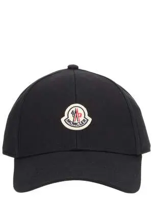 Moncler Cappello Da Baseball Con Logo - Black