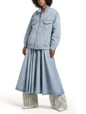 Balenciaga Long Godet Skirt