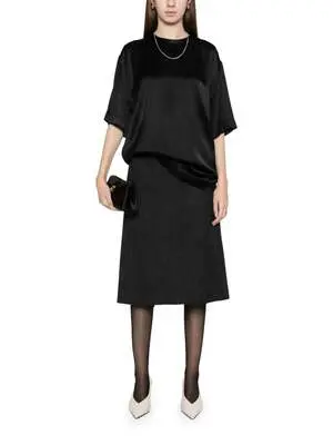 TOTEME Satin T-shirt - Black
