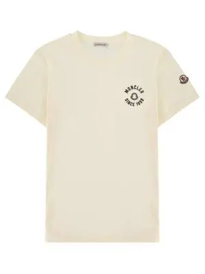 Moncler Logo T-shirt - Cream