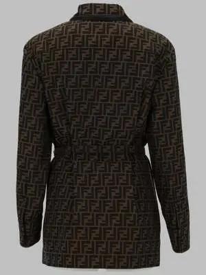 Fendi Giacca In Canvas Ff
