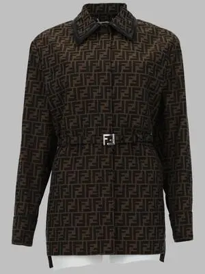 Fendi Ff Canvas Jacket - Brown