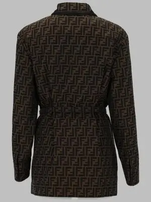 Fendi Ff Canvas Jacket - Brown