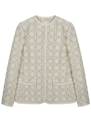 Dior Macrocannage Regular Fit Blazer - Cream