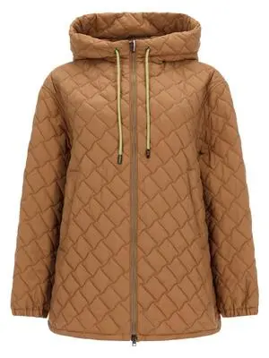 Herno Quilted Hooded Jacket - Brown