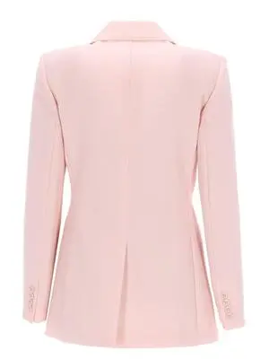 Max Mara Double-breasted Wool Crepe Jacket - Pink