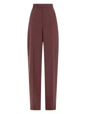 Bottega Veneta Pantalone Sartoriale In Lana - Pink