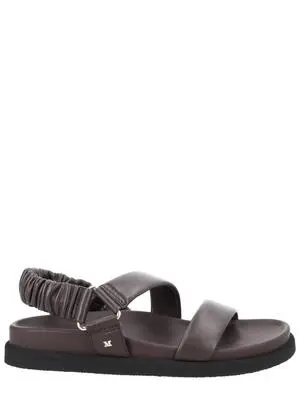 Max Mara Sandalo Macro Leather Sandals - Brown