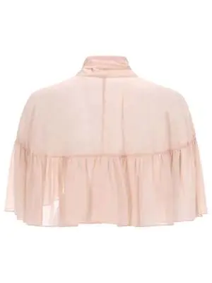Max Mara Silk Cape With Bow