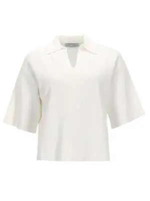 Max Mara Viscose Short Sleeve Top - White