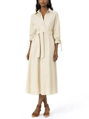Max Mara Myrtle Belted Dress - Cream