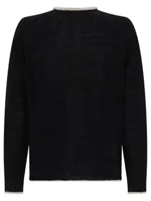 Max Mara Linen Crewneck Sweater - Black