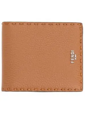 Fendi Selleria Leather Wallet - Brown