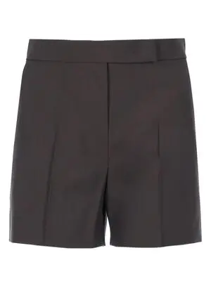 Max Mara Virgin Wool Adunco Shorts - Gray