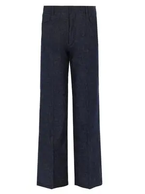 Max Mara Cotton Denim Trousers - Blue