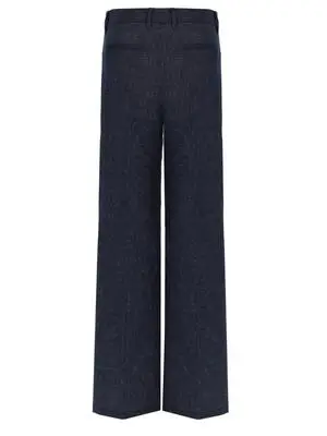 Max Mara Cotton Trousers - Blue