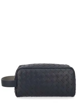 Bottega Veneta Intrecciato Leather Pochette - Black