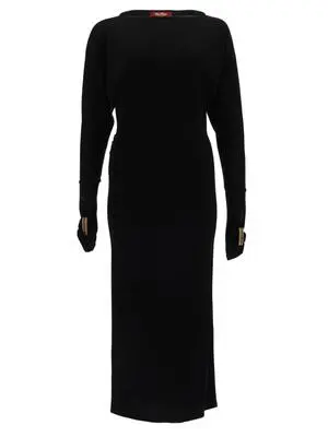 Max Mara Draped Salvo Dress - Black