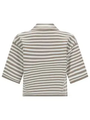 Max Mara Striped Viscose Top - Multicolor