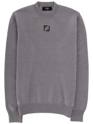 Fendi Jersey With Logo - Gray