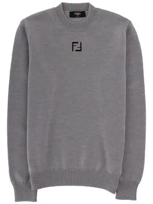 Fendi FENDI Logo Jersey Gray