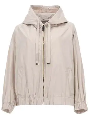 Max Mara Giacca Corta In Taffetà Antigoccia - Cream