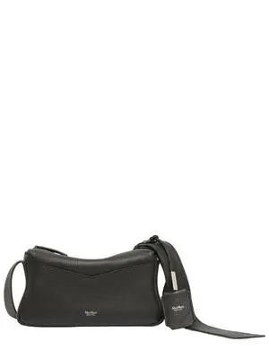 Max Mara Leather Shoulder Bag With Logo - Black