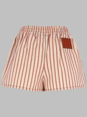 Fendi Shorts In Denim Ff A Righe