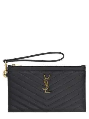 Saint Laurent Pouch Cassandre Matelassé Large - Black
