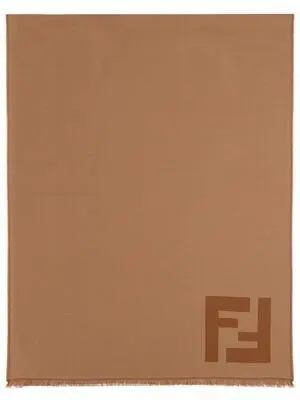Fendi Virgin Wool Scarf Cream