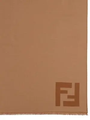 Fendi Virgin Wool Scarf - Cream