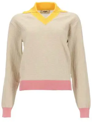 Fendi Maglia In Cotone E Seta - Cream