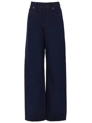 Fendi Wide Leg Denim Trousers - Blue