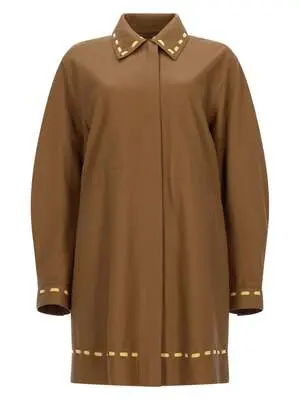 Fendi Deer Leather Overcoat