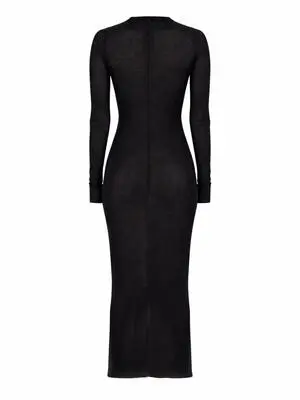 Rick Owens Long-sleeved Midi Dress