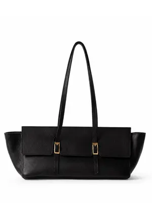 ELLEME Le Bateau Large Pebbled Leather - Black