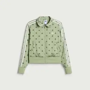 Adidas Satin Polka Dots Track Top - Magic Lime