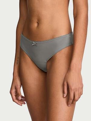 Victoria's Secret Body Victoria Smooth Period Thong Panty - Grey
